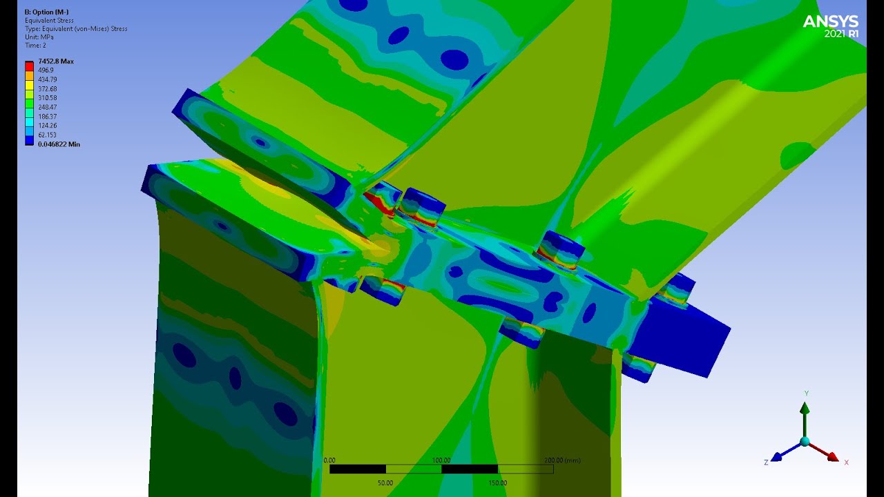 Analysis of Steel Gantry Frame Assembly in ANSYS 2 - YouTube