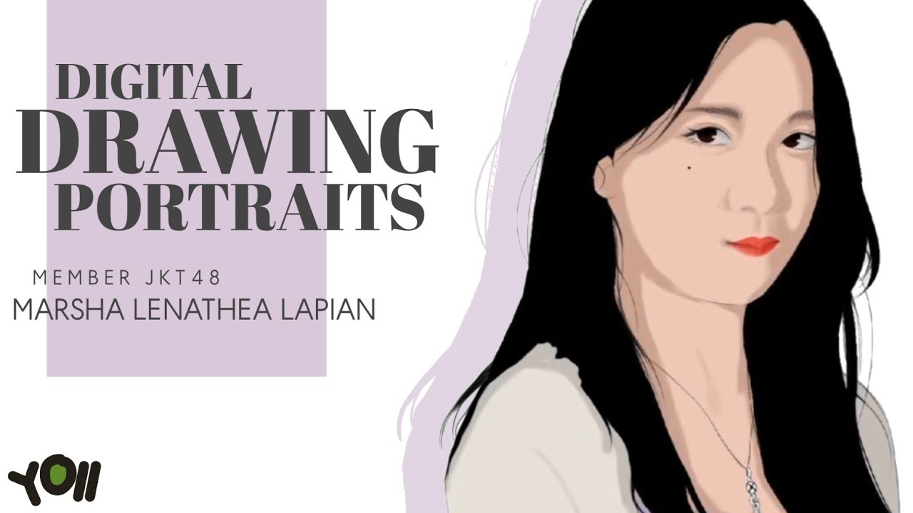 Digital Drawing Process | Marsha lenathea lapian member jkt48 - YouTube