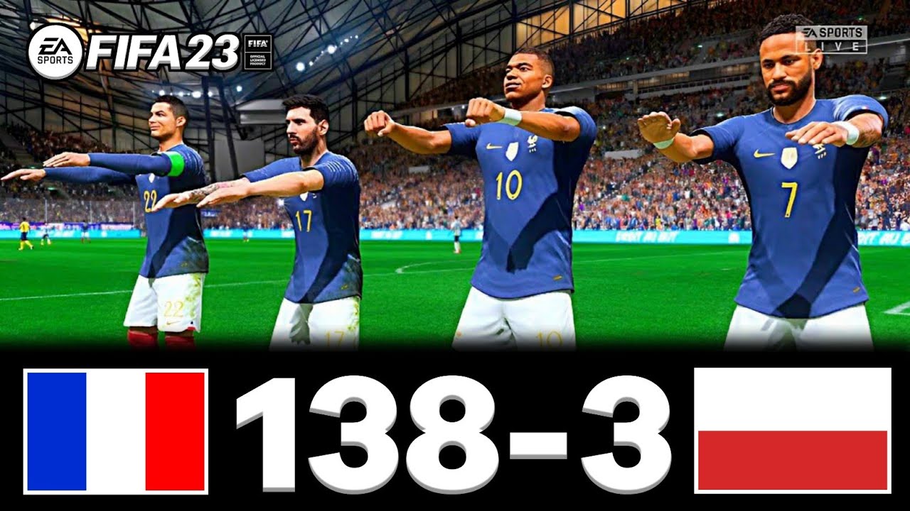 FIFA 23 - MESSI, RONALDO, MBAPPE, NEYMAR, ALL STARS | FRANCE 138 - 3 ...