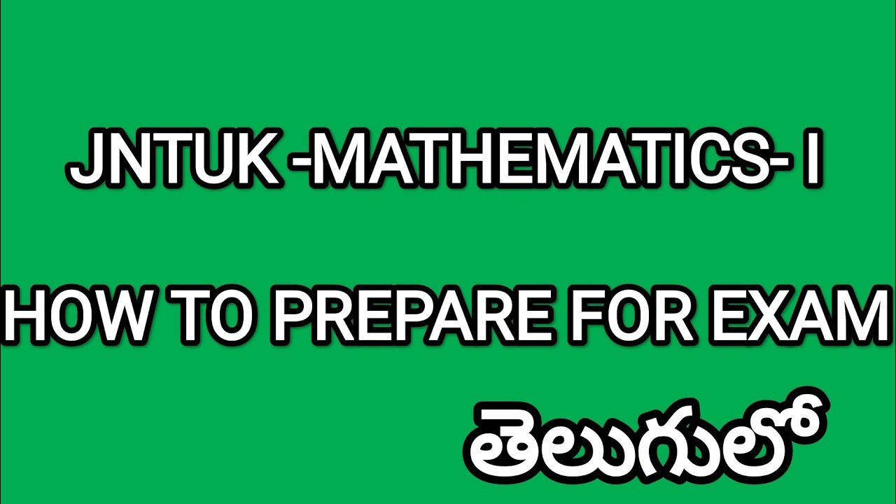 JNTUK | M- I |Used Previous year question papers - YouTube