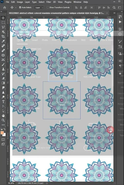 How to create patterns in adobe photoshop - YouTube