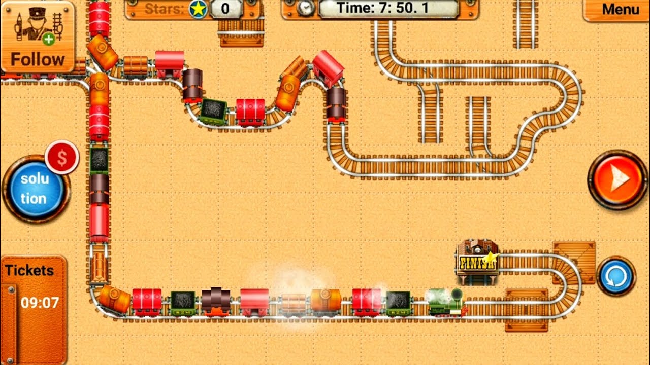 Train Track Maze 2 Long Train - Rail Maze 2 - Train Puzzle Game ...