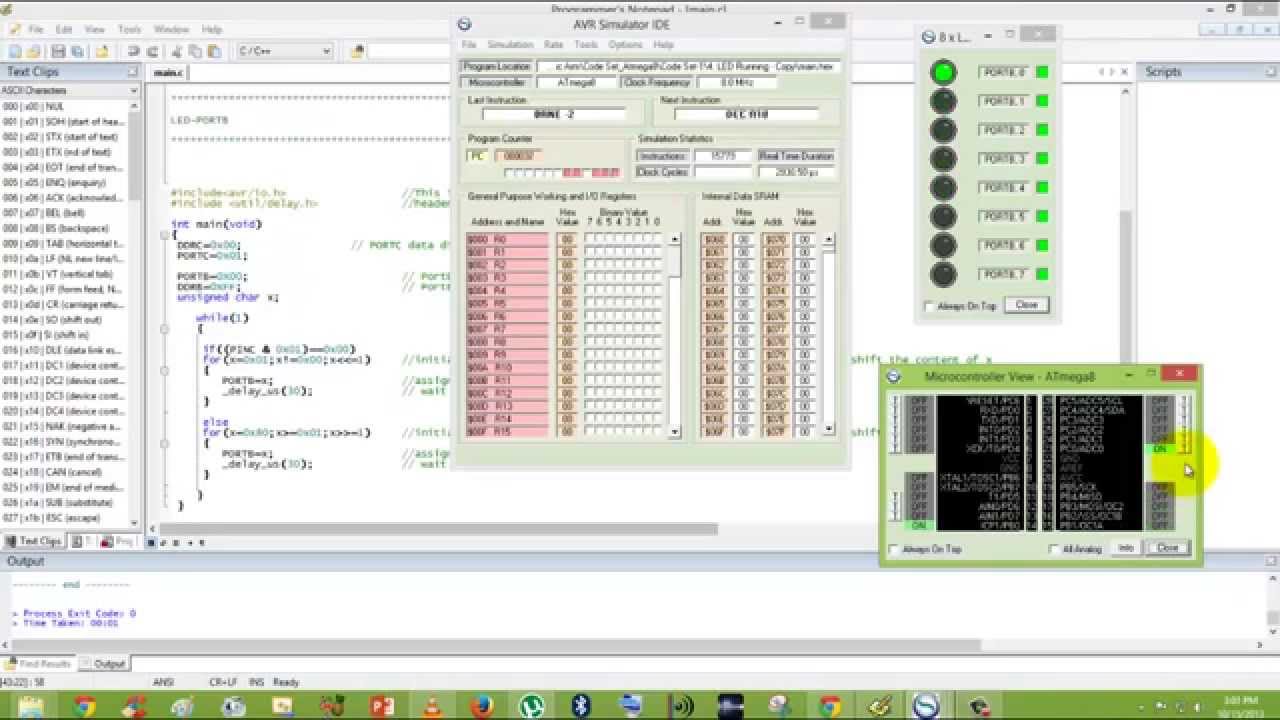 LED running Direction controlled by switch with Embedded C Code AVR ...