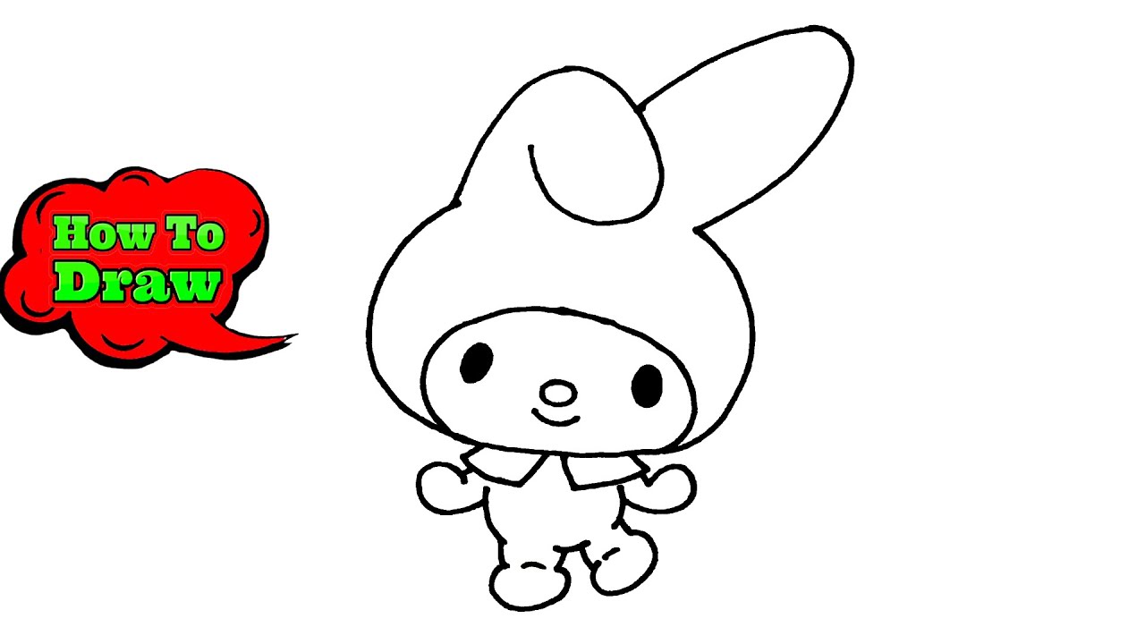 How To Draw My Melody Easy From Sanrio Step By Step - YouTube