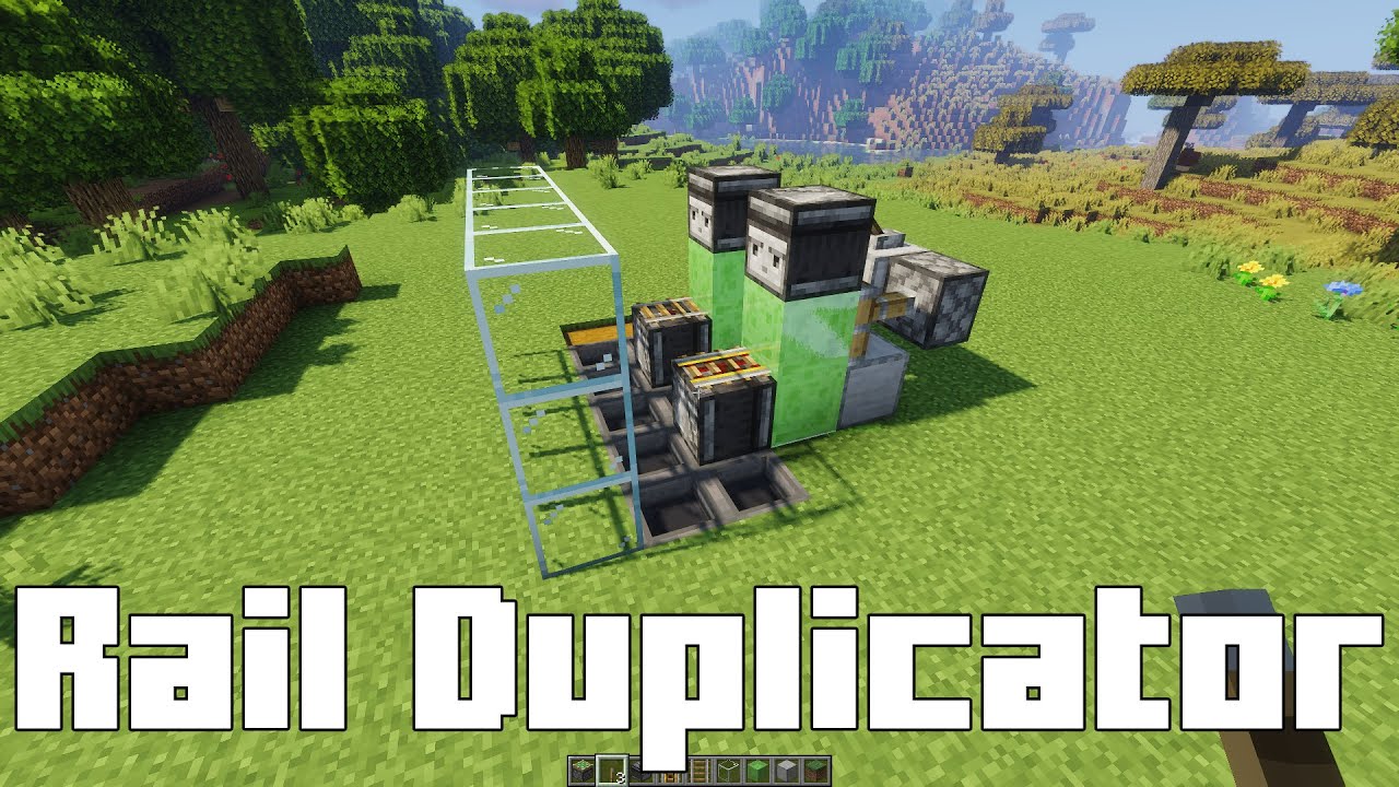 Minecraft How to Make an Ultimate Rail Item Duplicator | Redstone ...