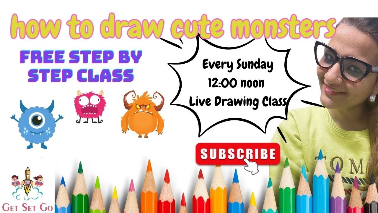 How to draw cute monsters #drawing #stepbystep #free #freeclasses - YouTube