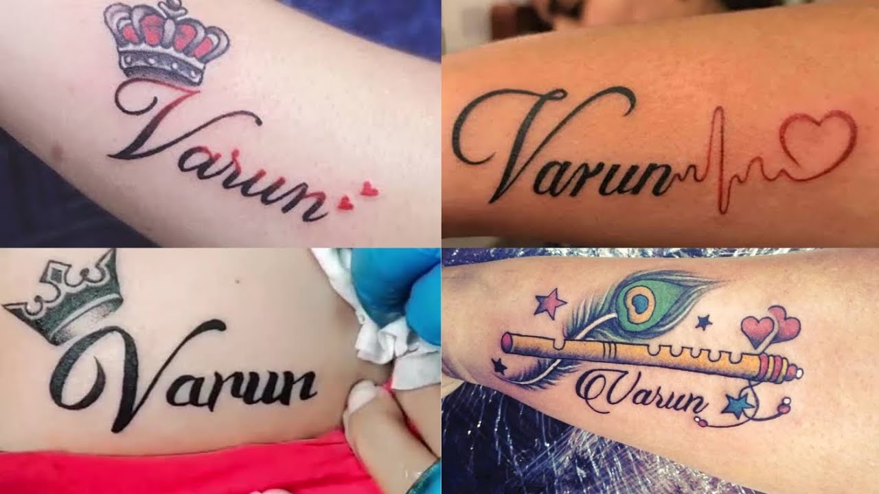 Varun name tattoo Design on Hand, Chase, and Neck (Best Collection ...