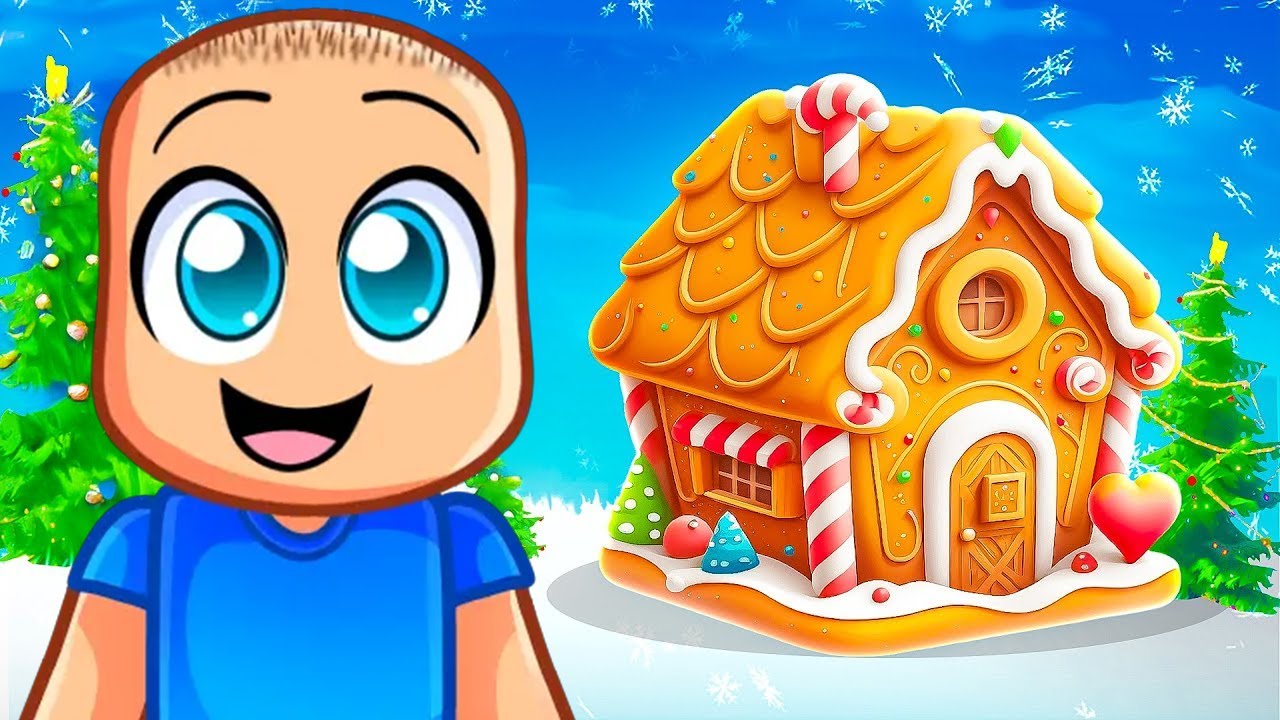 Building a GIANT GINGERBREAD HOUSE in Roblox! - YouTube