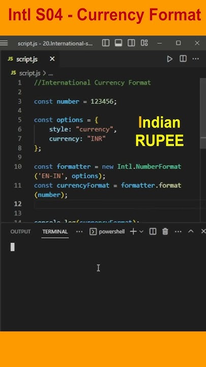 JS tips - Currency Format - Intl S04 #shorts #javascript #tipsandtricks - YouTube