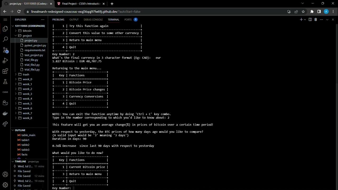 CS50P Final project - Bitcoin and Currencies - YouTube