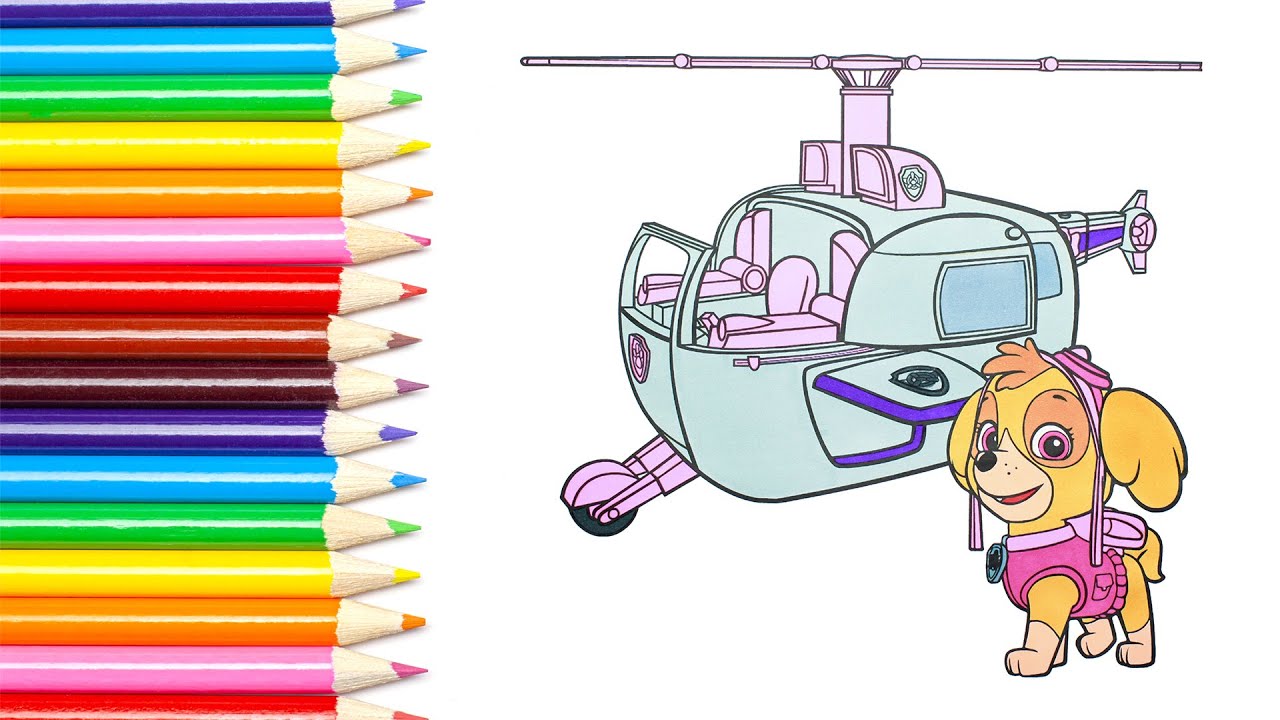 Coloring Skye Helicopter Paw Patrol Free Printable Paw Patrol Skye