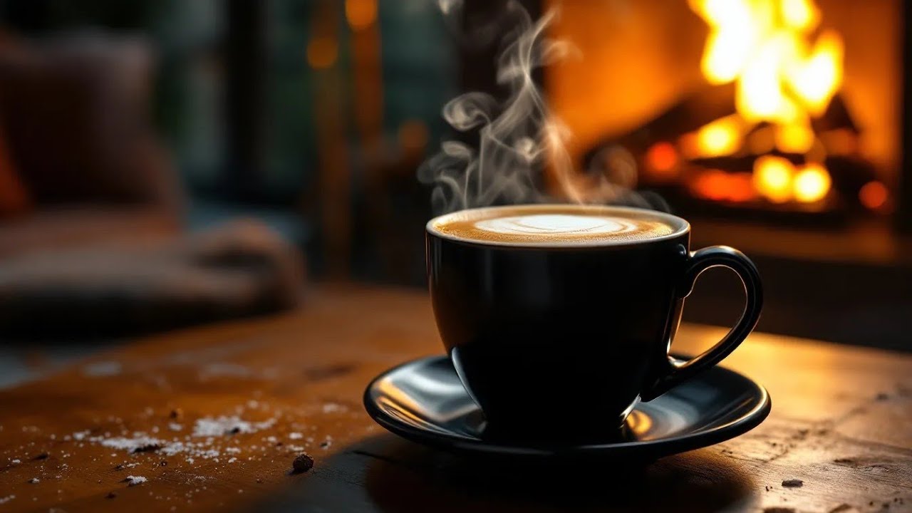 ASMR: The Sound of Fire & Coffee Warming You Up at Night | Trouble ...
