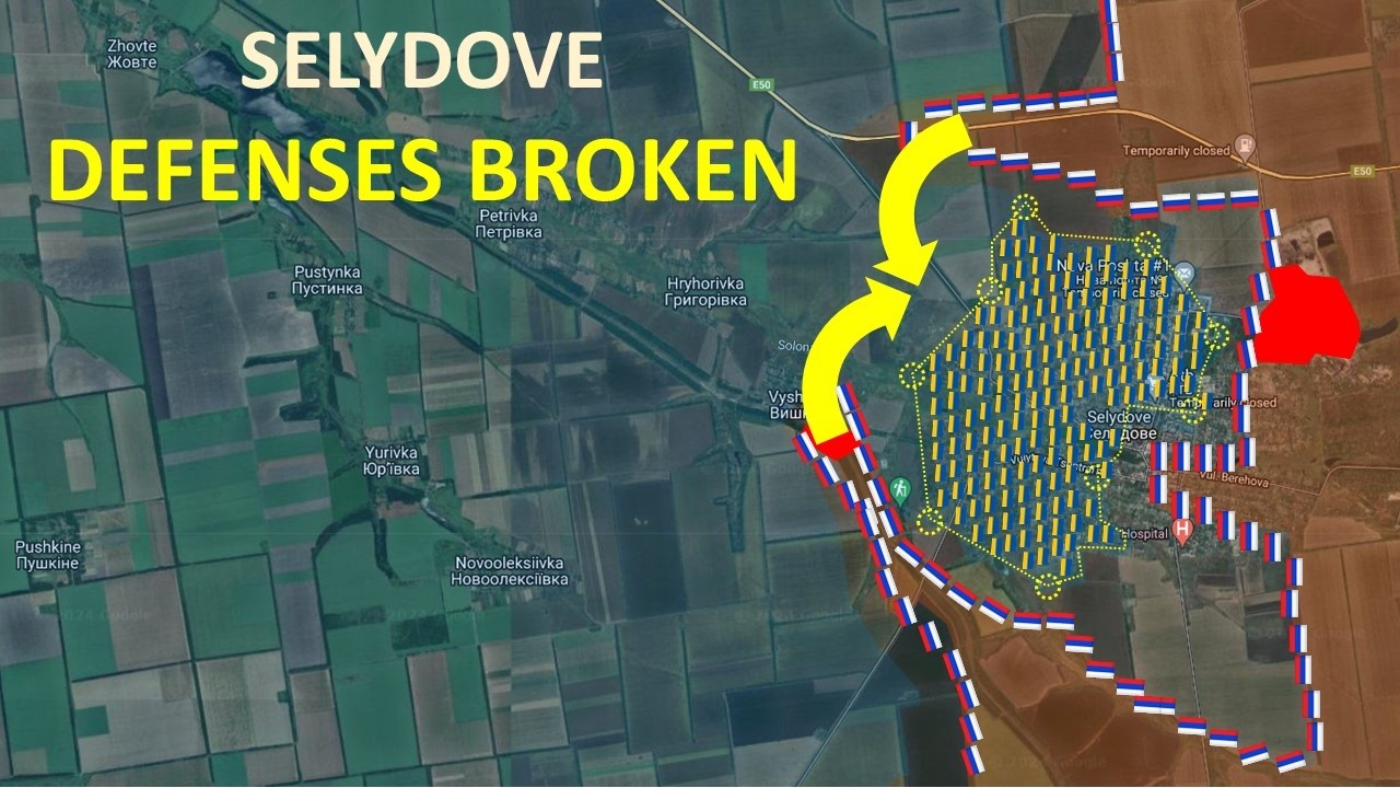 Selydove Defenses Completely Broken l Significant Russian Advance North Of Pryutne - YouTube
