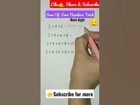 Sum of Even Numbers Shortcut | Simplification Trick #maths # ...