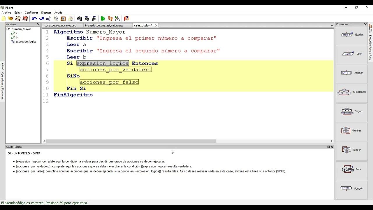 PSeInt - Numero mayor - YouTube