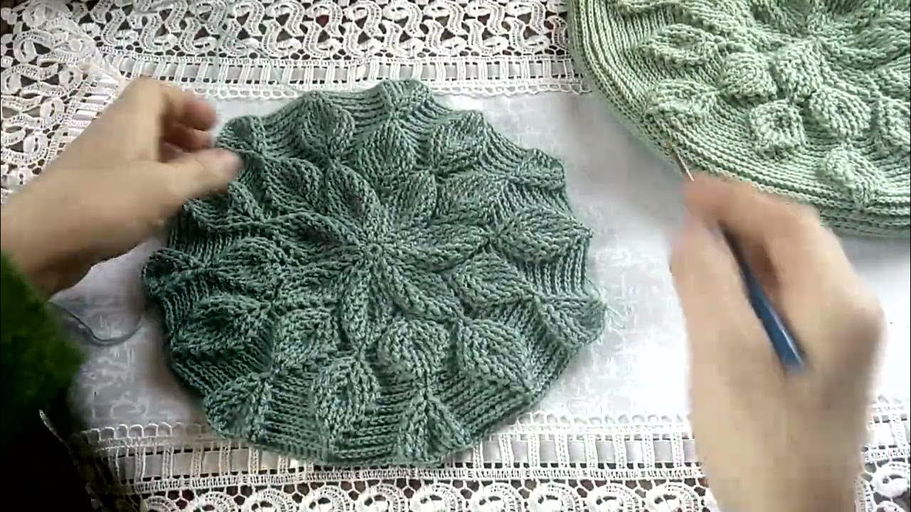 Берет "Весняне листя". Ч. 4.. - YouTube