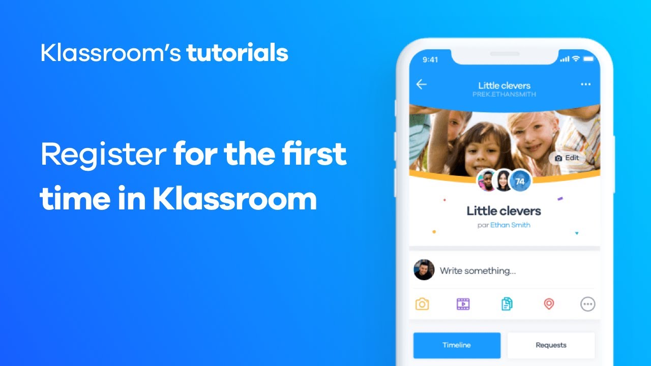 Register for the first time in Klassroom - YouTube