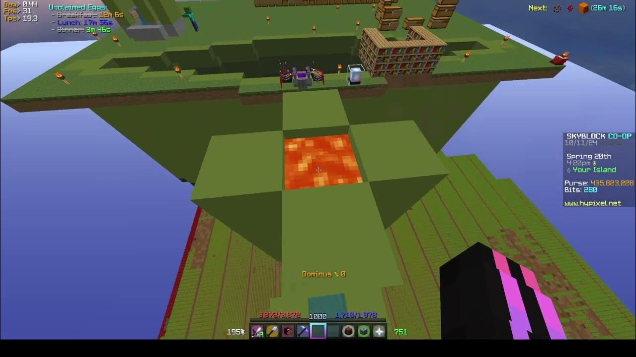 Hypixel Skyblock Bug Report Video: scourge cloak and delirium necklace lava damage - YouTube
