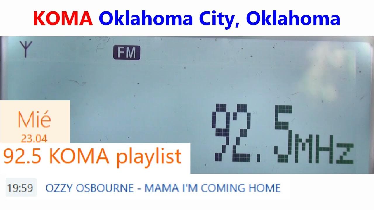 92.5 KOMA - Oklahoma City, Oklahoma captada en Zapopan (oeste), México - YouTube
