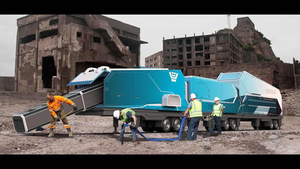 Modular construction waste recycling equipment design - YouTube