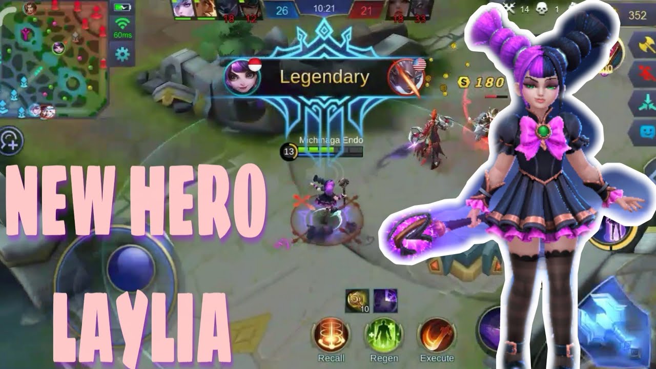 MOBILE LEGENDS - Gameplay New Hero Mage Laylia In Mode Custom - YouTube