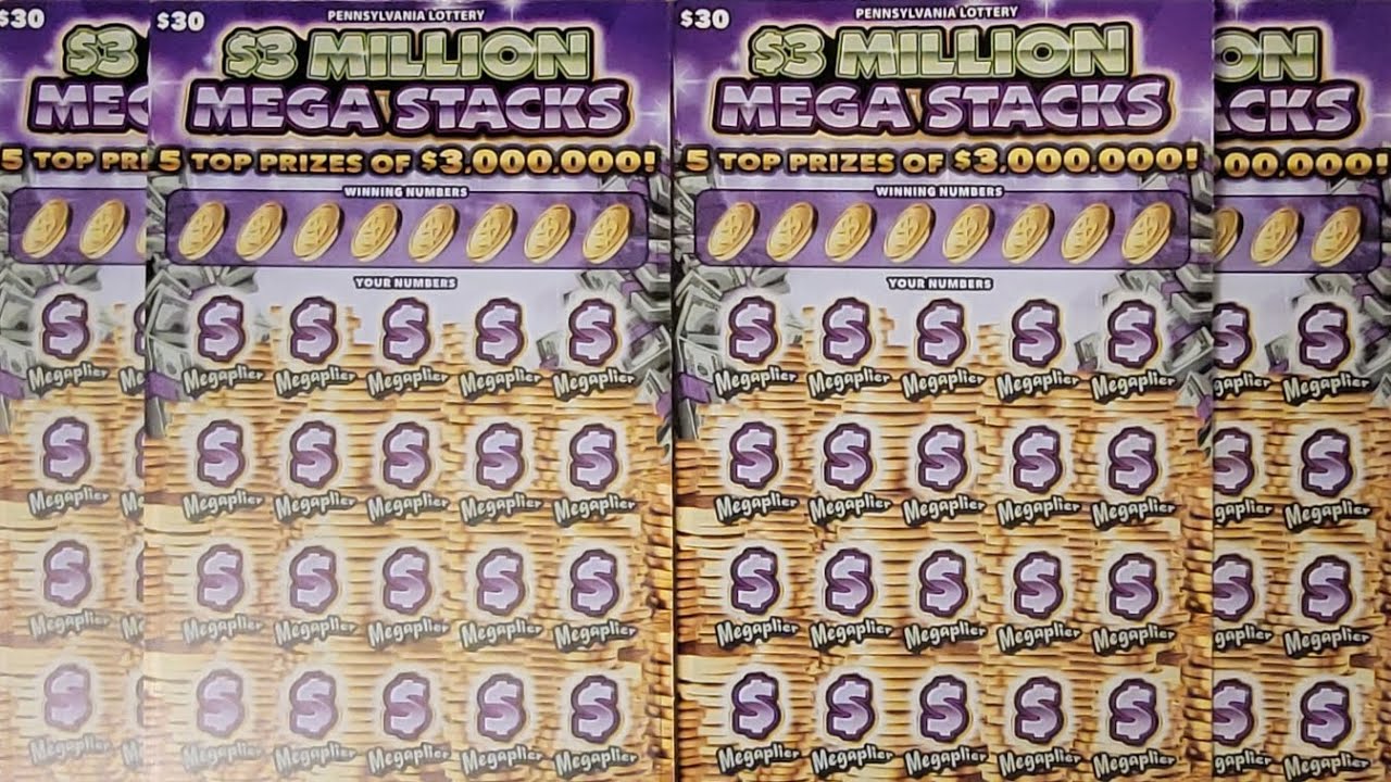 3 FIGURE WIN! 3,000,000 MILLION MEGA STACKS PA LOTTERY $30 SCRATCH OFF ...