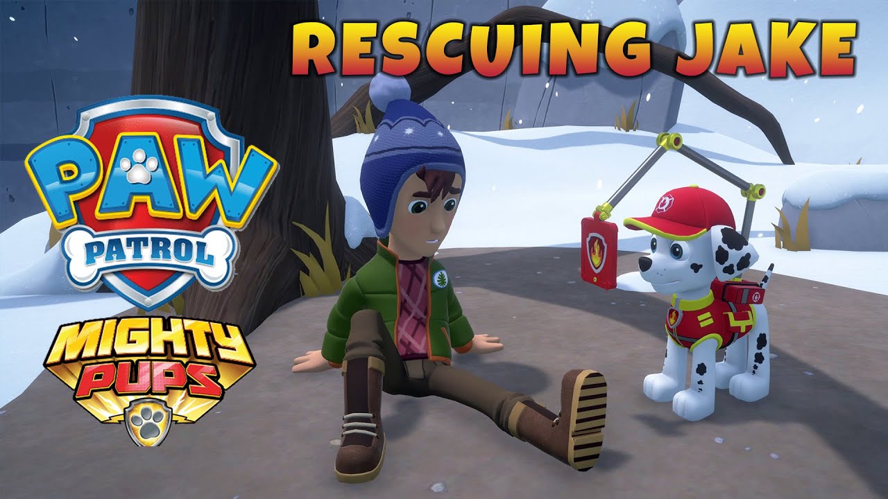 Paw Patrol Mighty Pups - Rescuing Jake - YouTube