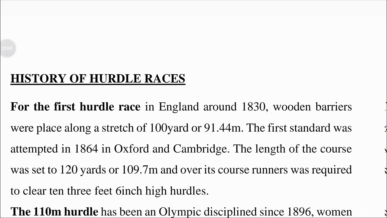 HISTORY OF HURDLE RACES - YouTube