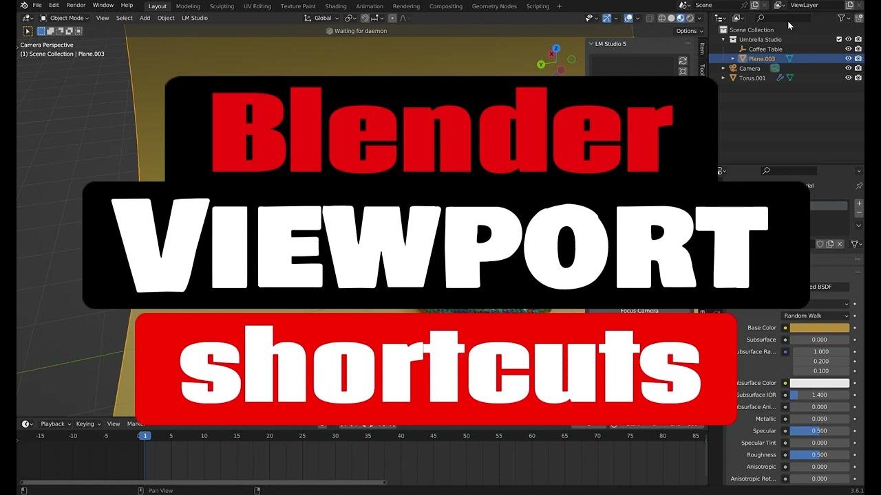 Viewport shortcuts in Blender 3D - YouTube