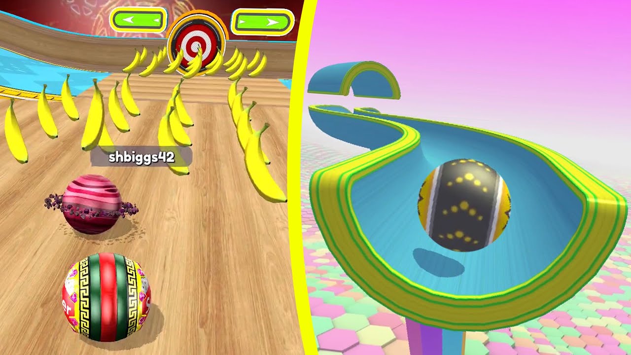 EXTRA BONUS vs BANANA FRENZY Going Balls vs Action Balls Gameplay - YouTube
