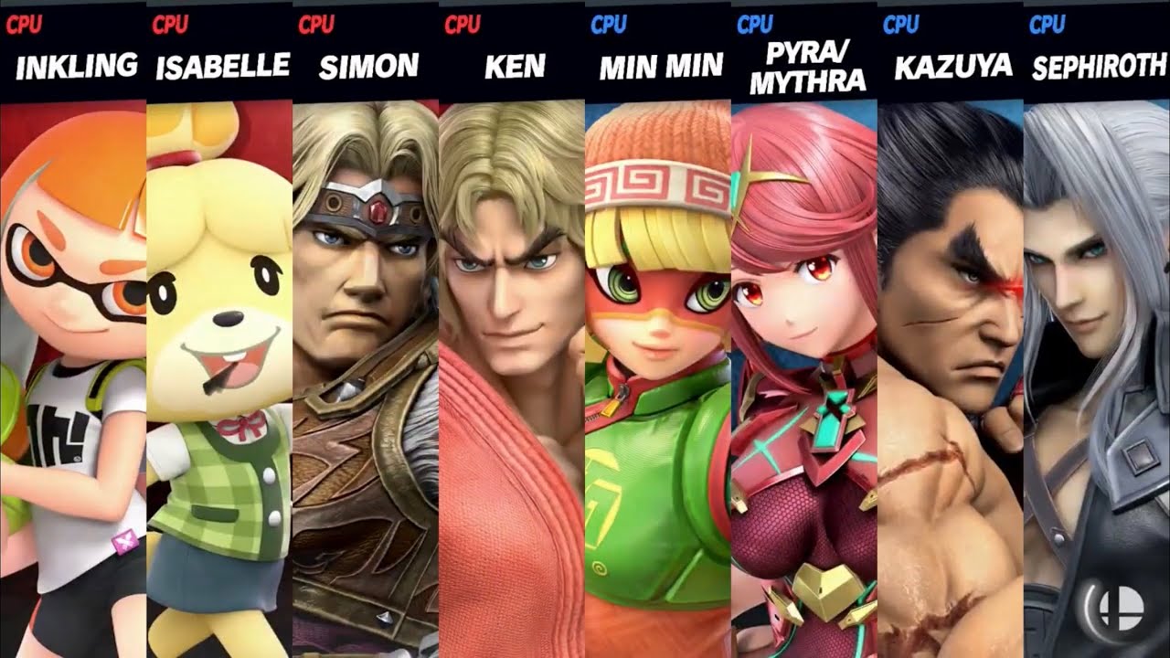 Super Smash Bros. Ultimate - Newcomers Base Fighters vs Fighters Pass2 ...