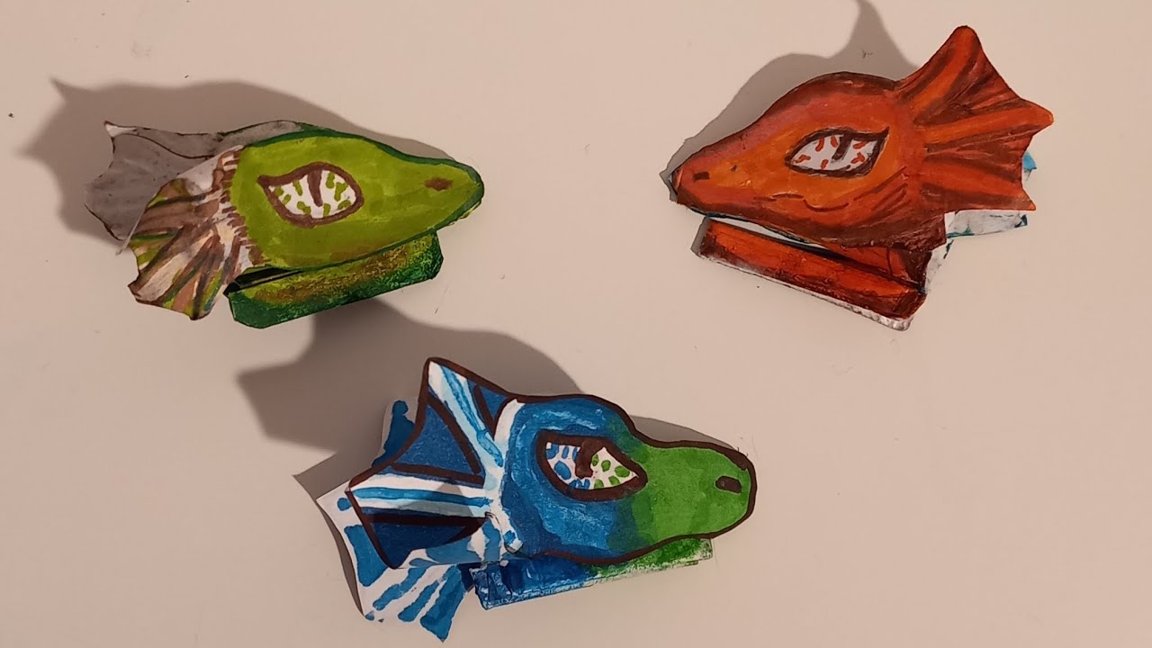 How to make a mini paper dragon with 1 paper. - YouTube