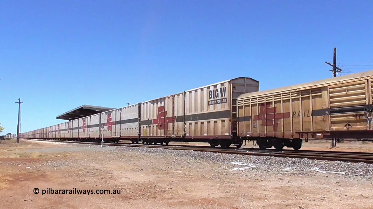 SCT Parkes-Perth 7GP1 service with SCT 003 departs Parkeston, 28th Jan ...