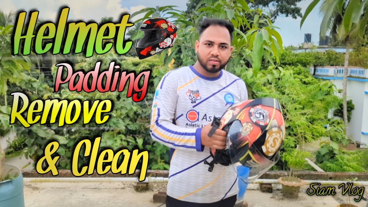 Helmet Cleaning Tutorial | Helmet Padding Remove & Wash।Siam Vlog - YouTube