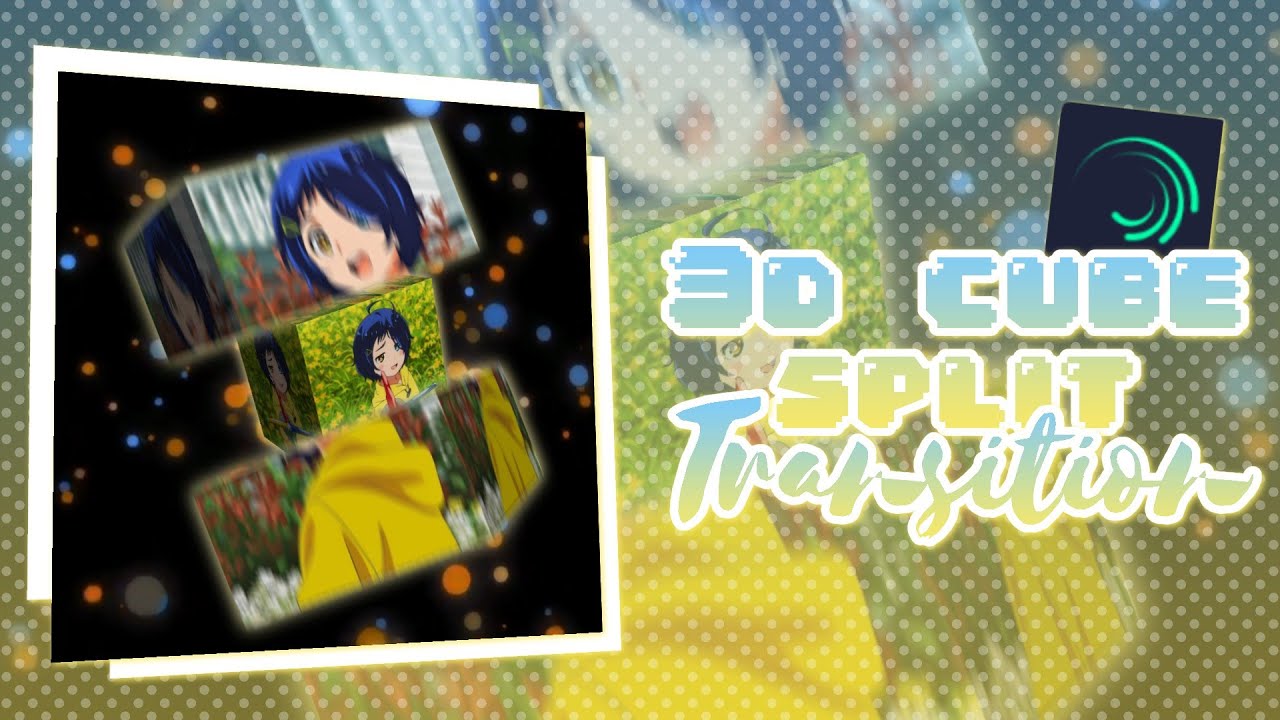 3d cute split aesthetic inspired ae transition on alight motion ...