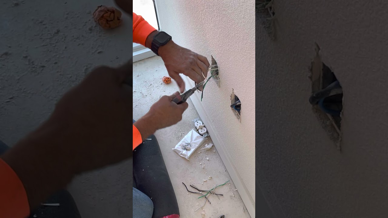How to trim a electrical outlet - YouTube