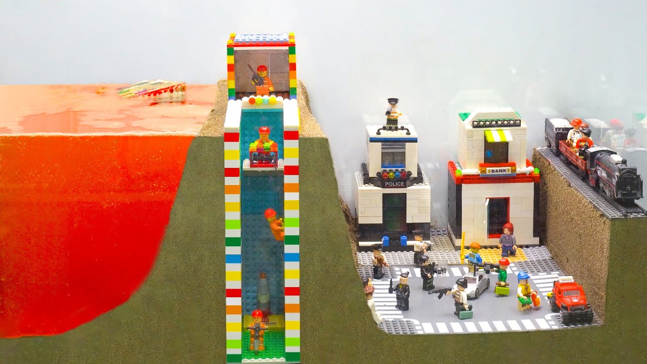 Lego Dam Breach Experiment - Dam Collapse & Underground Lego Mine ...