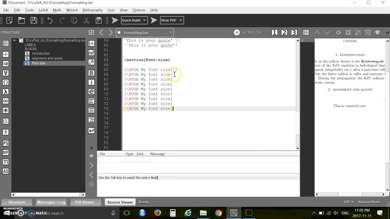 Basic formatting in LaTeX - Part 6 - YouTube