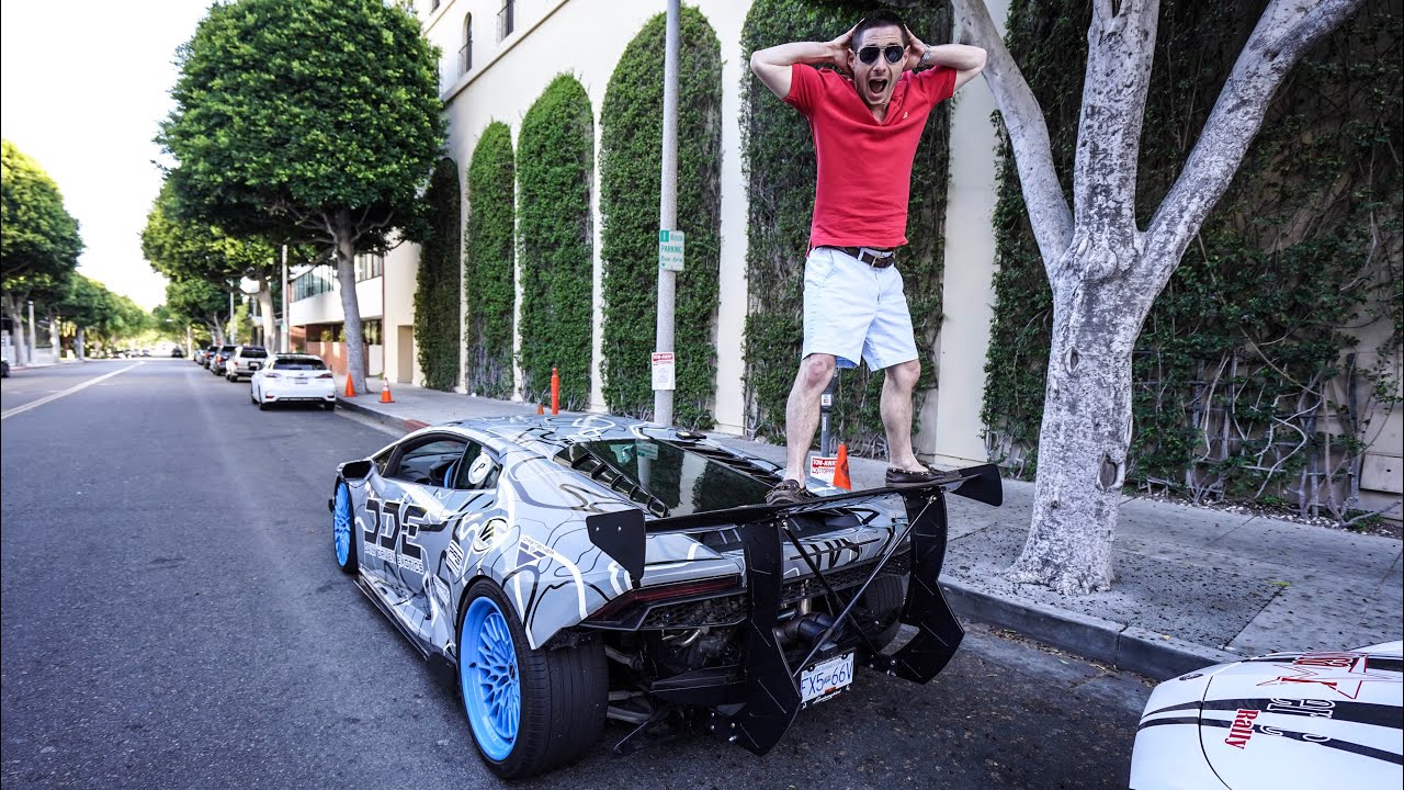 SCREAMING LUNATIC JUMPS IN FRONT OF MY LAMBORGHINI ON RODEO DRIVE ...