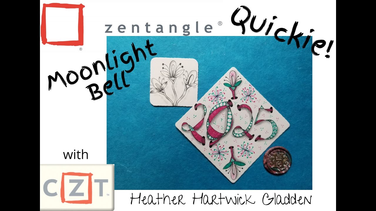 Moonlight Bell | Zentangle® Quickie - YouTube