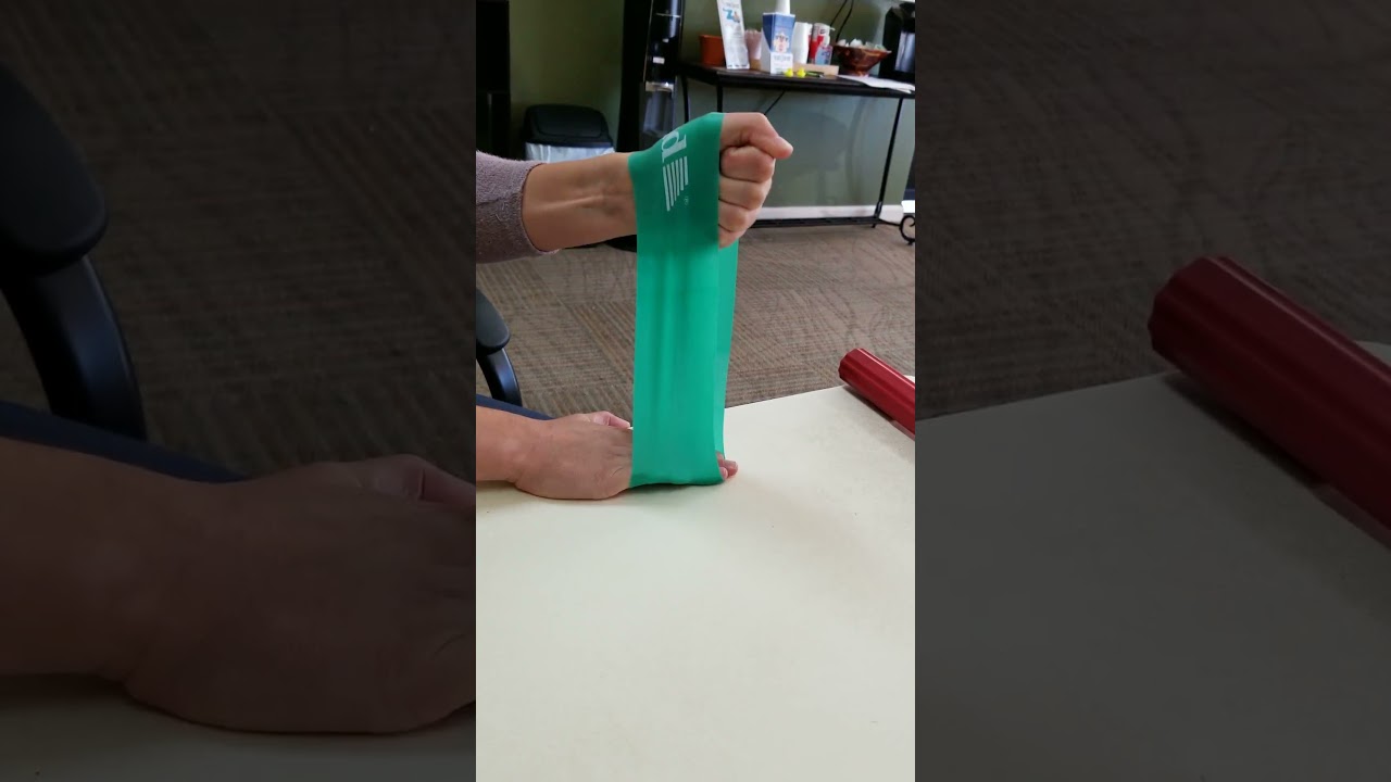 theraband wrist isometrics - YouTube