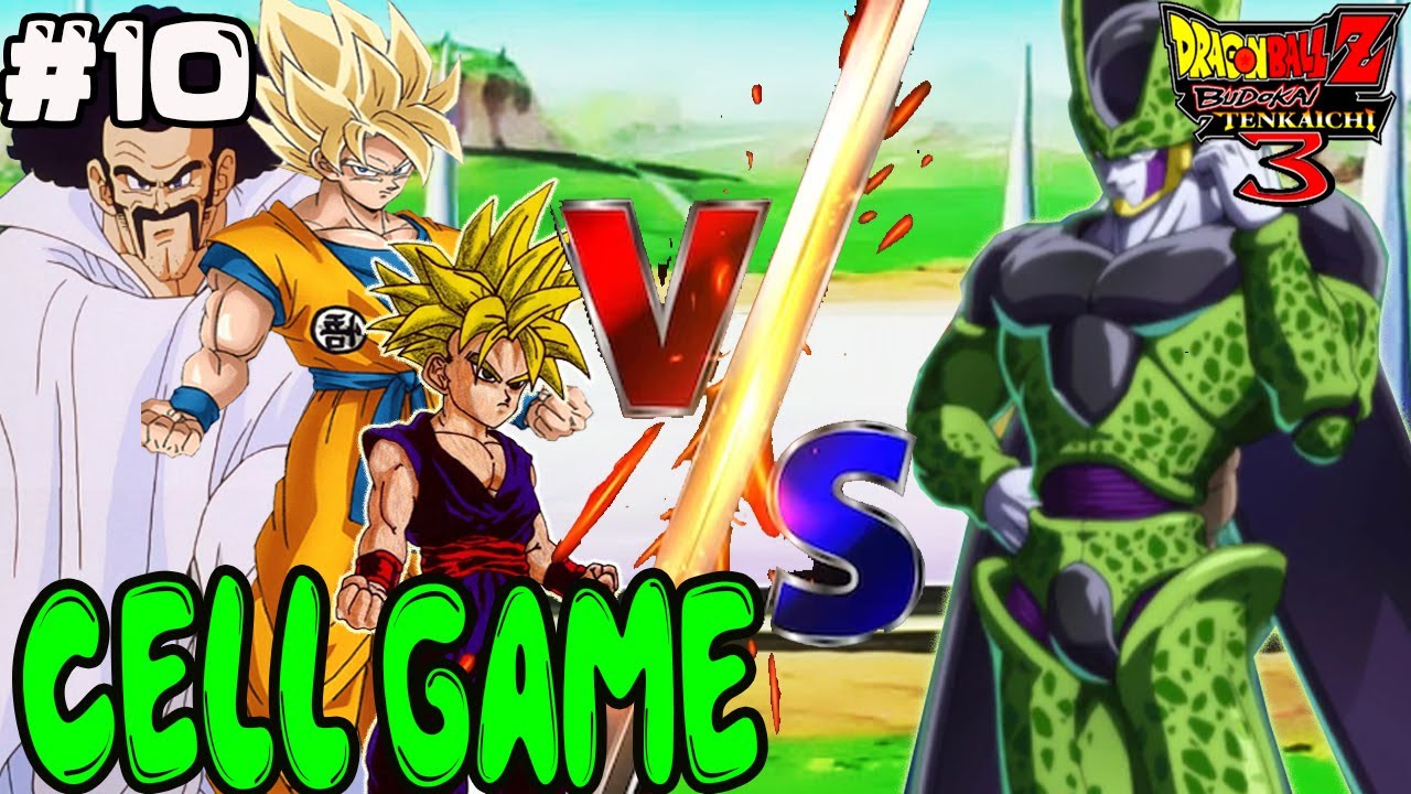 Goku, Mr Satan dan Gohan vs cell - Cell Games | DragonBallZ Budokai ...