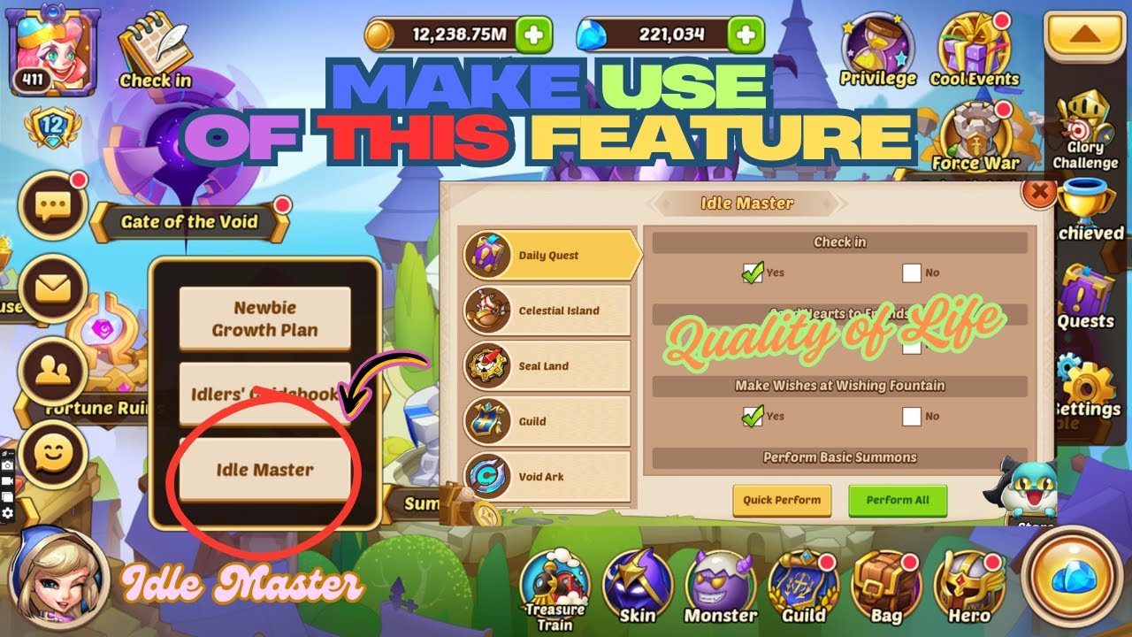 How to make use of Idle Master Idle Heroes - YouTube