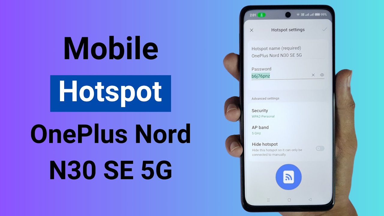 How to Setup Mobile Hotspot in OnePlus Nord N30 SE 5G - YouTube