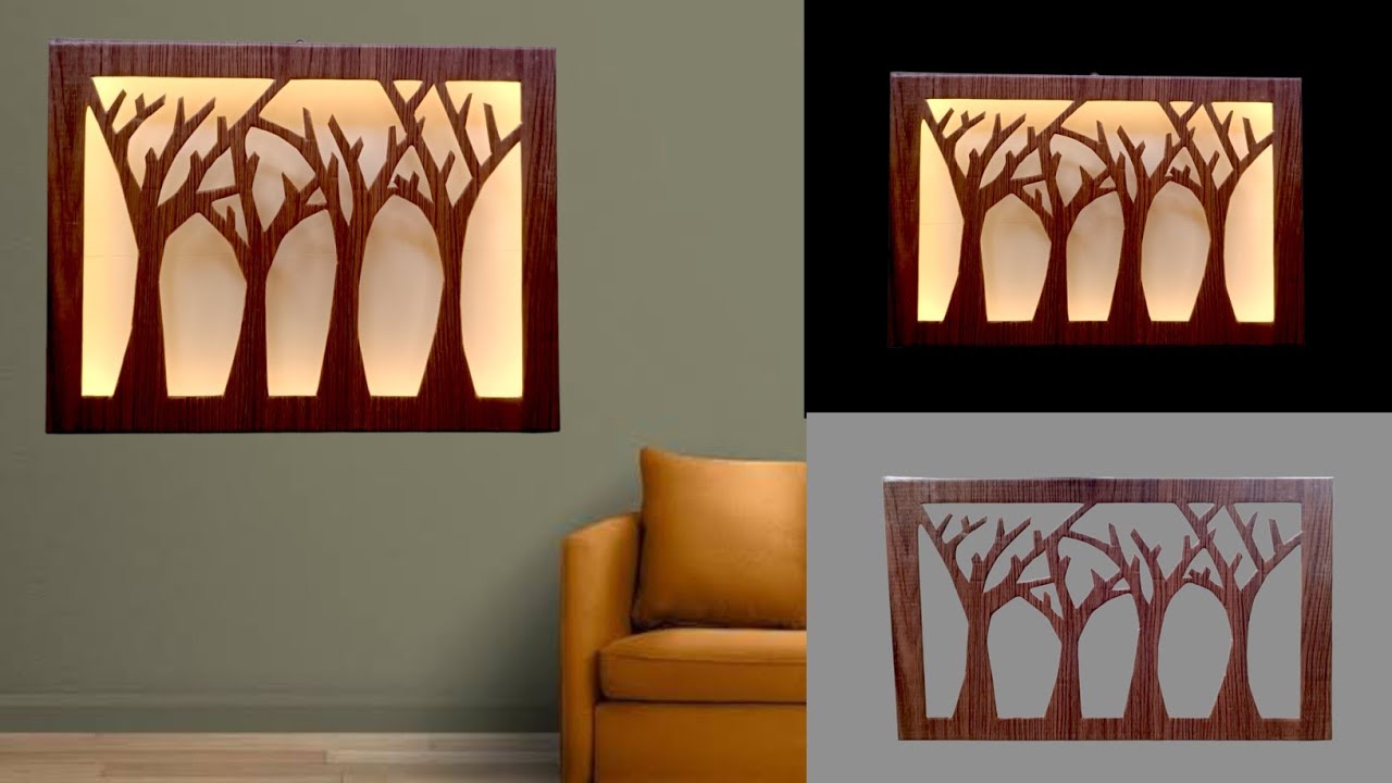 wall hanging craft ideas with cardboard / forest wall hanging with ...