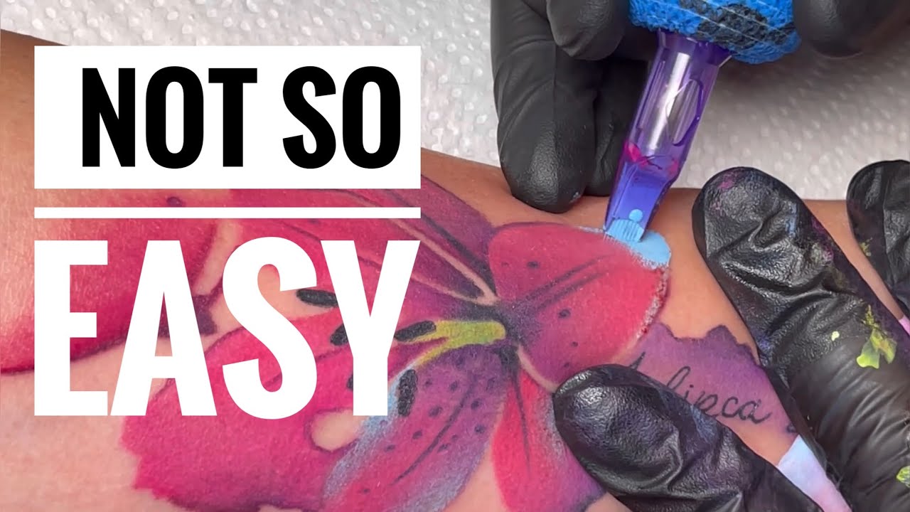 Soft Color Transition Tattoo - YouTube
