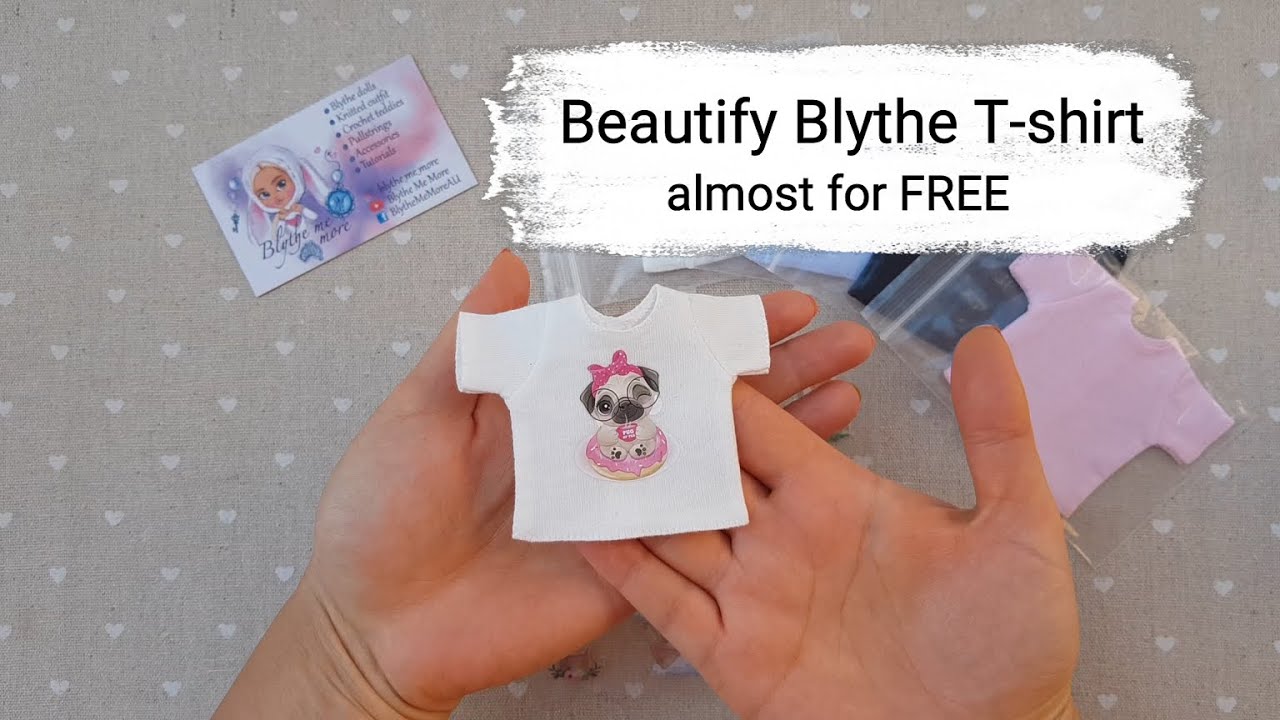 Blythe T-shirt idea how to put thermo sticker - YouTube