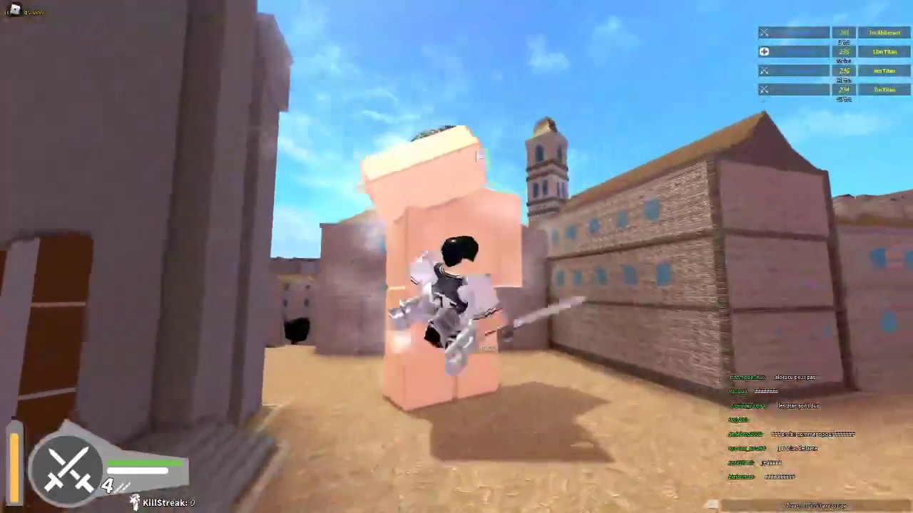 attack on titan downfall roblox! - YouTube