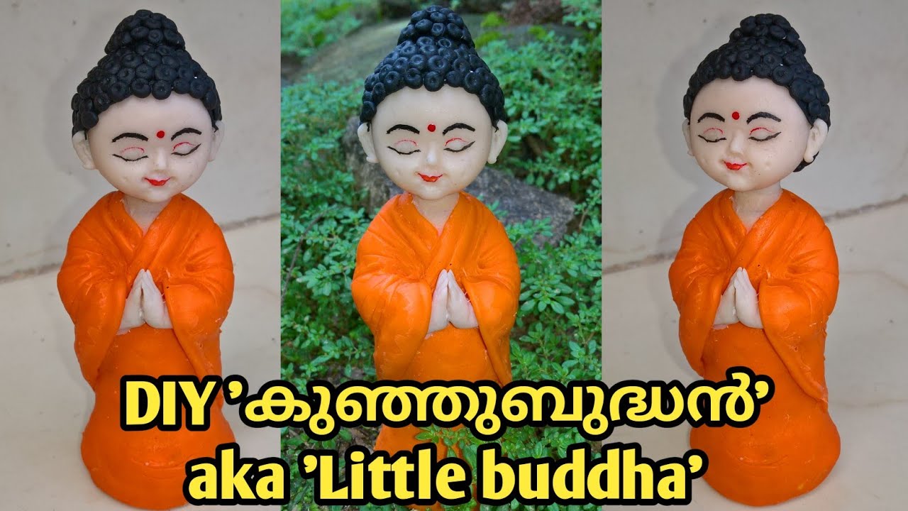 Baby Buddha statue making|Creative Jay| DIY Buddha|cold porcelain clay ...