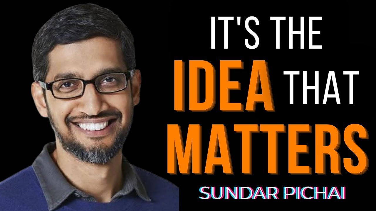 Sundar Pichai : How I see the Future in AI and Technology - YouTube